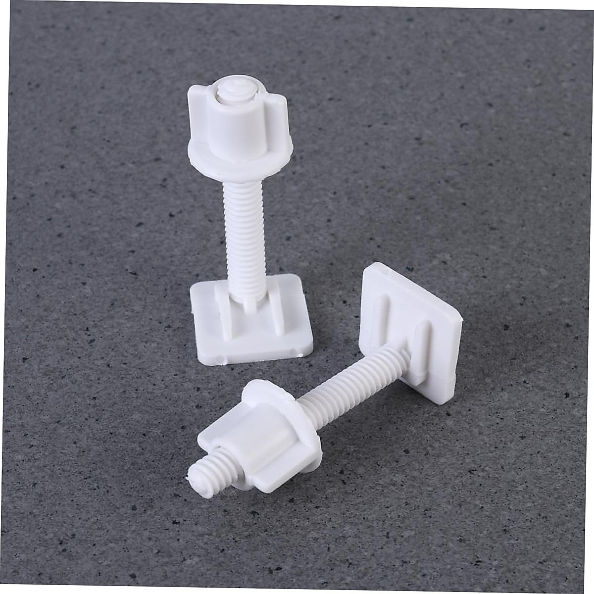 Mikikit 4 Pcs Toilet Hinge Bolt Set Plastic Screws and Nuts for Toilet Seat Installation