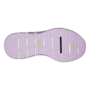 Skechers Women's Sports Shoes, Black Textile Lavender Trim, 5.5