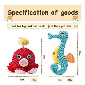FIDERMI 2 Pack Plush Dog Toys Set for Puppy Small Middle Large Dog/Squeaky Toys Chew Dog Toys with Squeaker / Pretty Soft,Colorful and Attractive. (Flamingo，Duck)