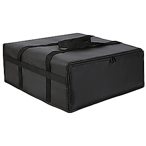 Pizza Bag for Delivery Bag Pizza Carrier Insulated Bags Large for Deliveries, 20x20 inch inches 20 in Food Bag for Personal and Professional Use 18 Black