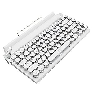 Cosiki Gaming Keyboard, Mechanical Keyboard with 83 Keys Blue Switch for Phone (White)