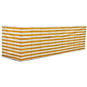 Liang Fence Privacy Screen Windscreen,90% Visibility Blockage with Grommets,Heavy Duty Commercial Grade Shade Fabric Cloth HDPE,Cable Zip Ties (Color : Yellow, Size : 1.8Hx4Lcm)