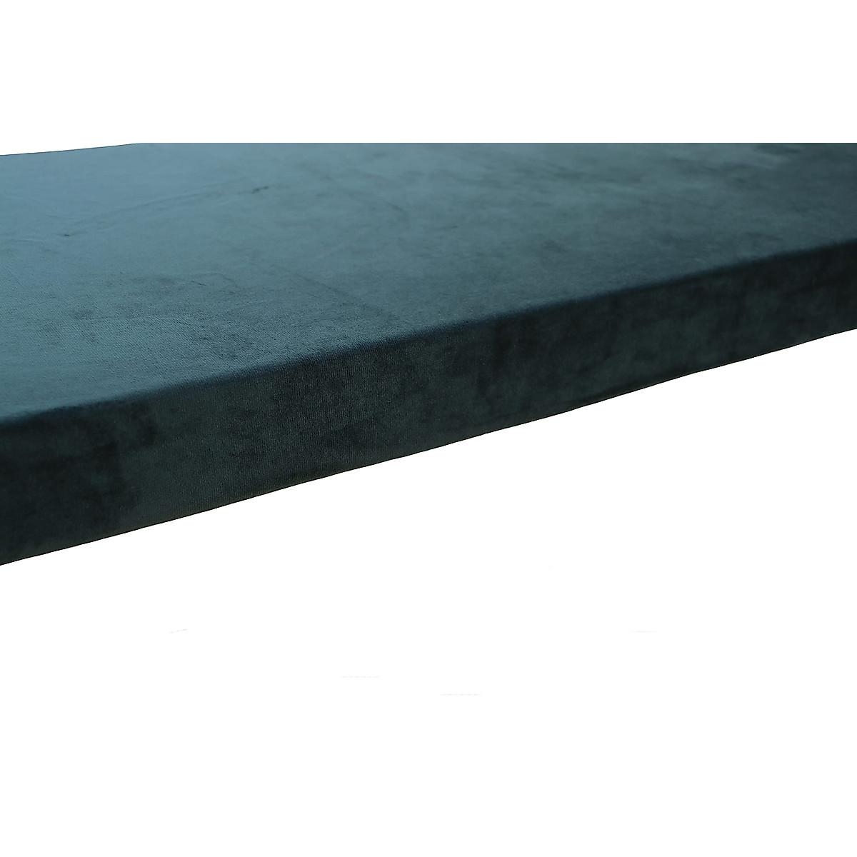 Jininworl Velvet Custom Size Bench Cushion, Bay Window Sofa Garden Cushion, High Resilience Upholstery Foam Long Chair Cushion Sofa Pads Outdoor/Indoor Patio Furniture (Green, 60" x 16" x 2")