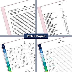 AT-A-GLANCE 2023-2024 Planner, Weekly & Monthly Academic, Simplified by Emily Ley, 8-1/2" x 11", Large, Leatherette, Blush (EL13-905A)