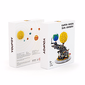 Solar System Model Earth, Moon and Sun Building Sets,Educational Learning Toys for Kids, Space Explorers Building Set, STEM Building Toys, Valentines Day Gifts for Kids or Friends (461 PCS)