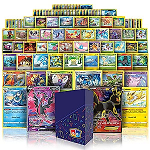 Ultra Rare Deluxe Bundle | 100+ Authentic Cards with 2 Guaranteed Ultra Rares | Plus 10 Bonus Rares or Holos | GG Deck Box Compatible with Pokemon Cards