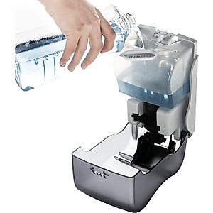 San Jamar Rely Manual Soap Dispenser, Hand Sanitizer Dispenser with Universal Compatibility for Home, Bathroom, Kitchen, Restrooms, Restaurants, Plastic, 900 Ml, Black Pearl