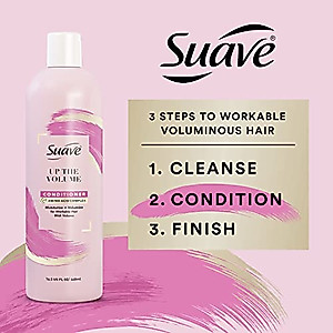 Suave Pink Up The Volume Volumizing Conditioner For Volumized Hair Volumizing Volume Conditioner With Amino Acid Complex 16.5oz