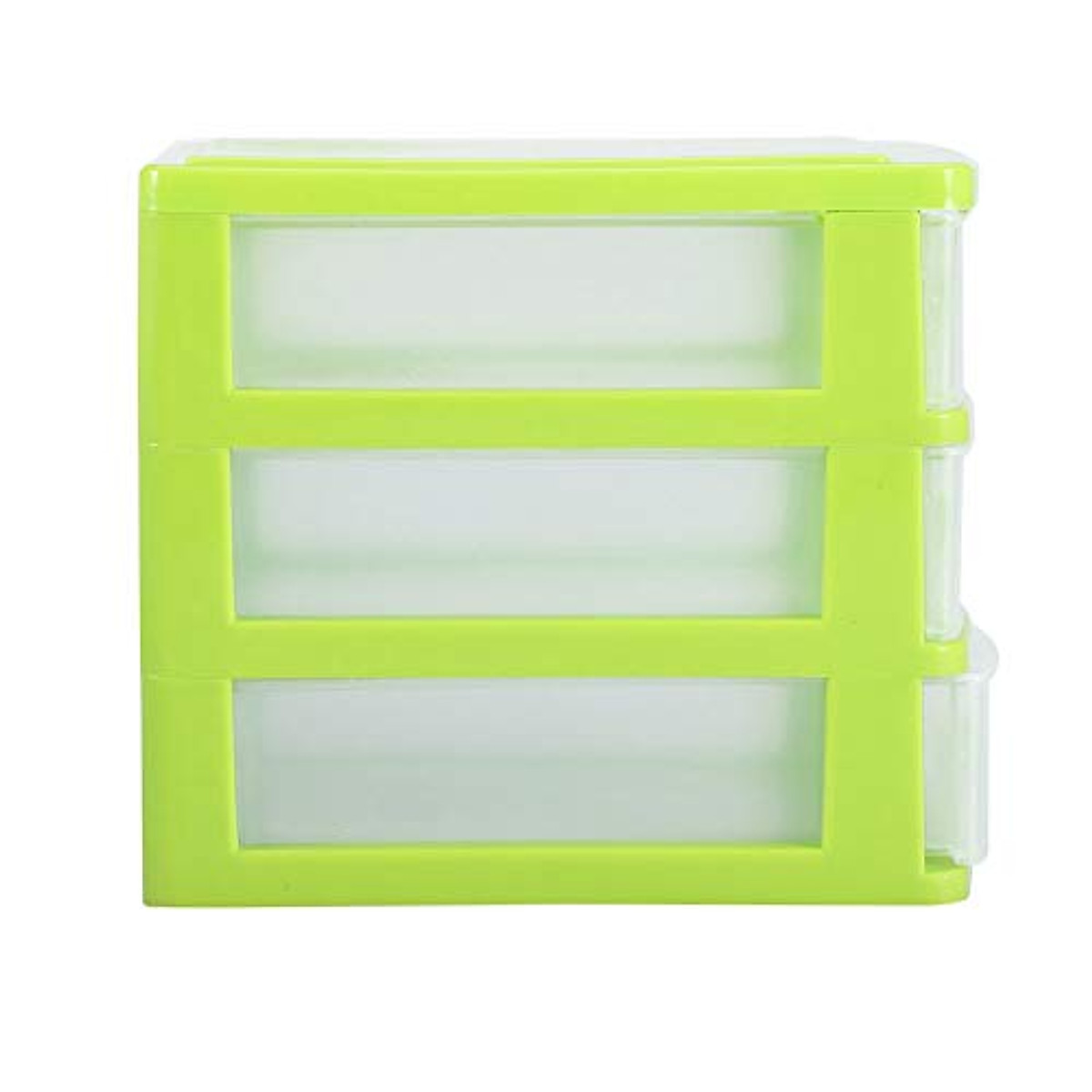 Plastic Non-toxic Drawer Storage Box, Drawer Storage Organizer, Convenient for Bedroom,(3 layers of green)