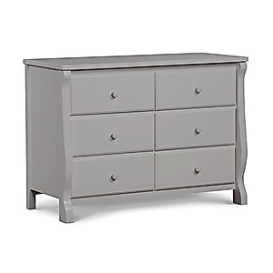 Delta Children Universal 6 Drawer Dresser, Greenguard Gold Certified, Grey