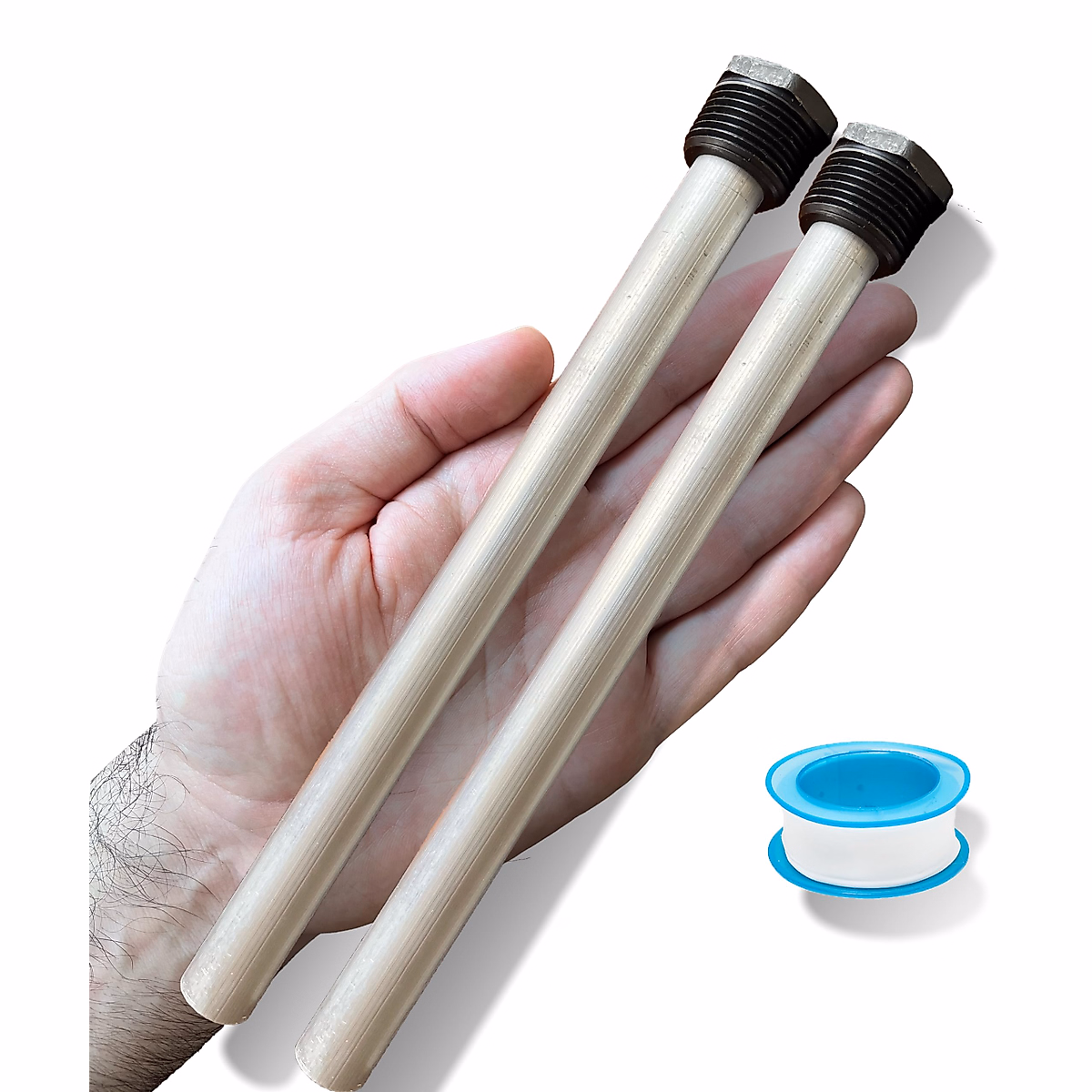 Anode Rod for RV Water Heater - Magnesium 9.25" Length ¾" NPT (2 Pack)