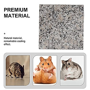 UKCOCO Rabbit Cooling Pad- Chinchilla Cooling Stone Hamster Summer Cooling Board, Marble Design Small Animals Self- Cooling Platform, Hamster Cooler for Home Outside 2Pcs