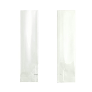 Pack of 200 Rectangle Sample Size Single Serving Double-Sided Matte Color Aluminum Mylar Foil Open Pouch (1.4" x 5.9", Glossy White)