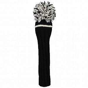 Sunfish Knit Wool Driver Golf Headcover Black and White