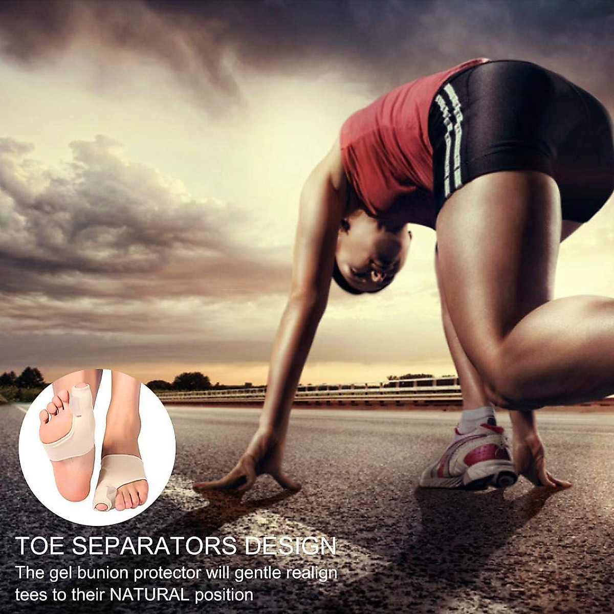 1 Pair Bunion Corrector, Bunion Corrector Bunion Relief Protector Sleeves Kit Hallux Valgus splint night splint socks Hallux correction Bunion