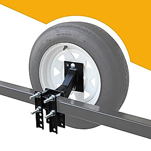 MaxxHaul 50214 Spare Tire Carrier Mount for Utility Boat Trailer Bracket Holds 4 Lugs (4 on 4" Bolt Pattern) and 5 Lugs (5 on 4-1/2" Bolt Pattern) Trailer Wheels