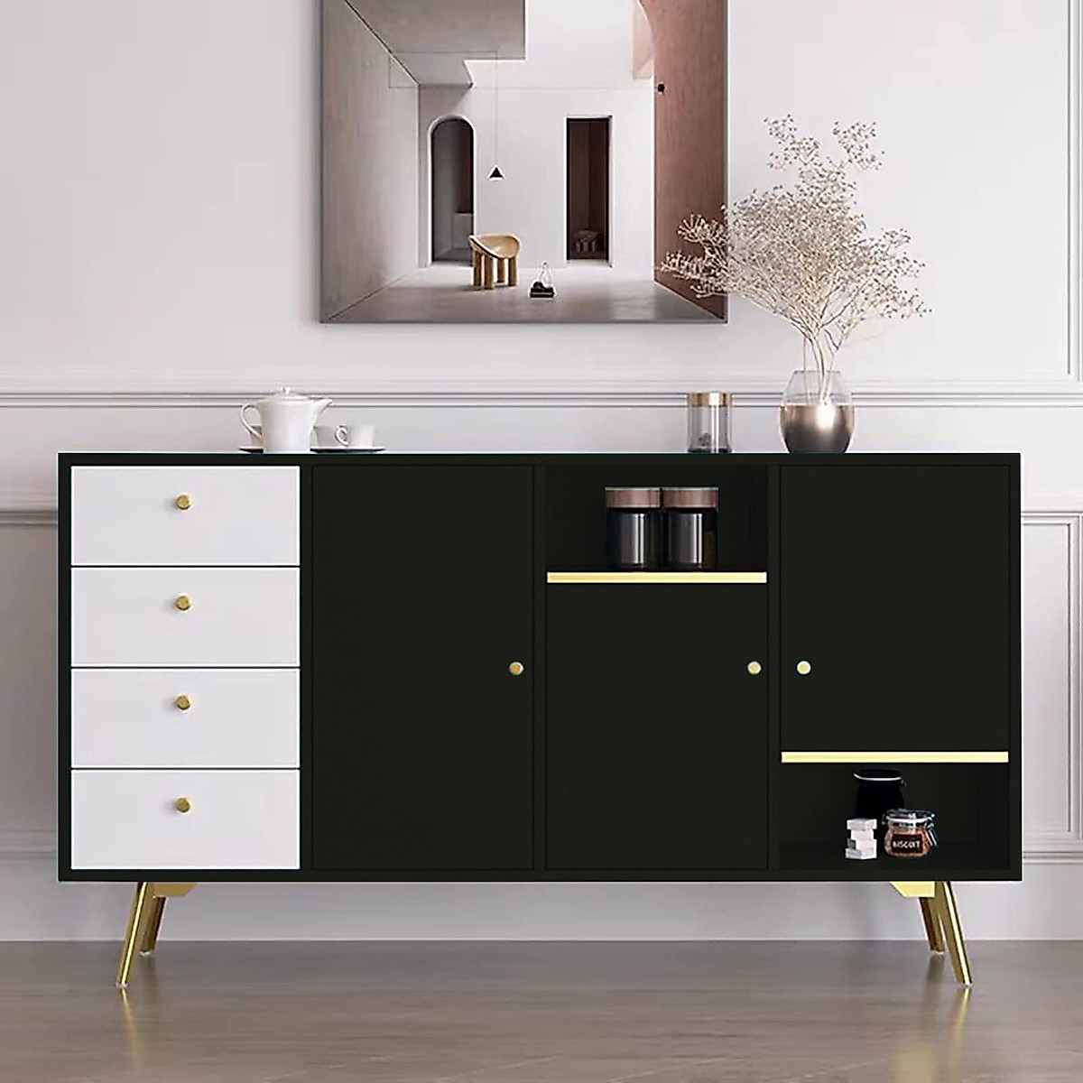 Yancorp Matte Black Wallpaper Plain Vinyl Film Self-Adhesive Shelf Liner Drawer Peel-Stick Desktop Removable (16"x78.7", Black)…