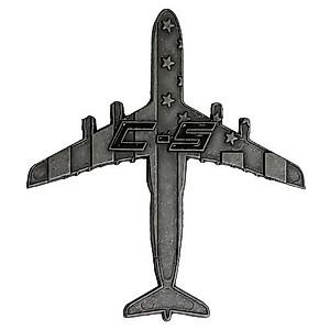 C-5 Galaxy Military Aircraft Shaped Challenge Coin