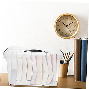 Hohopeti Bed Storage with Lid Capacity Storage Bin Stackable Lidded Container Organizer Box for Home Office