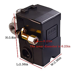 Air Compressor Pressure Switch Control 95-125 PSI 4-Port with Unloader 1/4-95-125