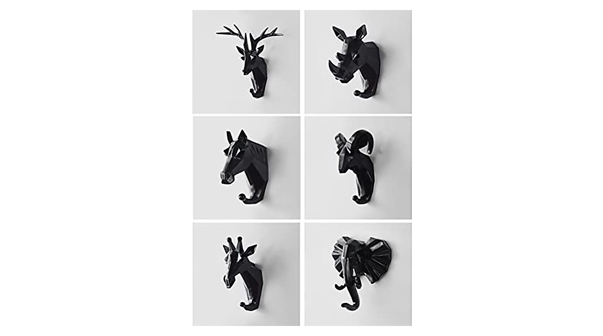 Elegant Animal Head Wall Hooks for Home Decor
