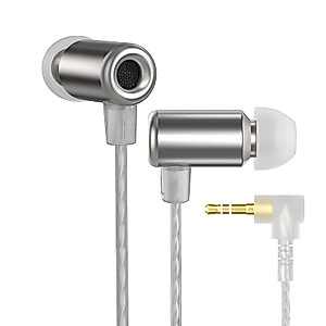 KZ LingLong in-Ear Wired Earbuds Mini Dynamic Drivers Balanced Auditory Sensation Compact Sports Music 3.5mm Headphones（Sliver,no mic）