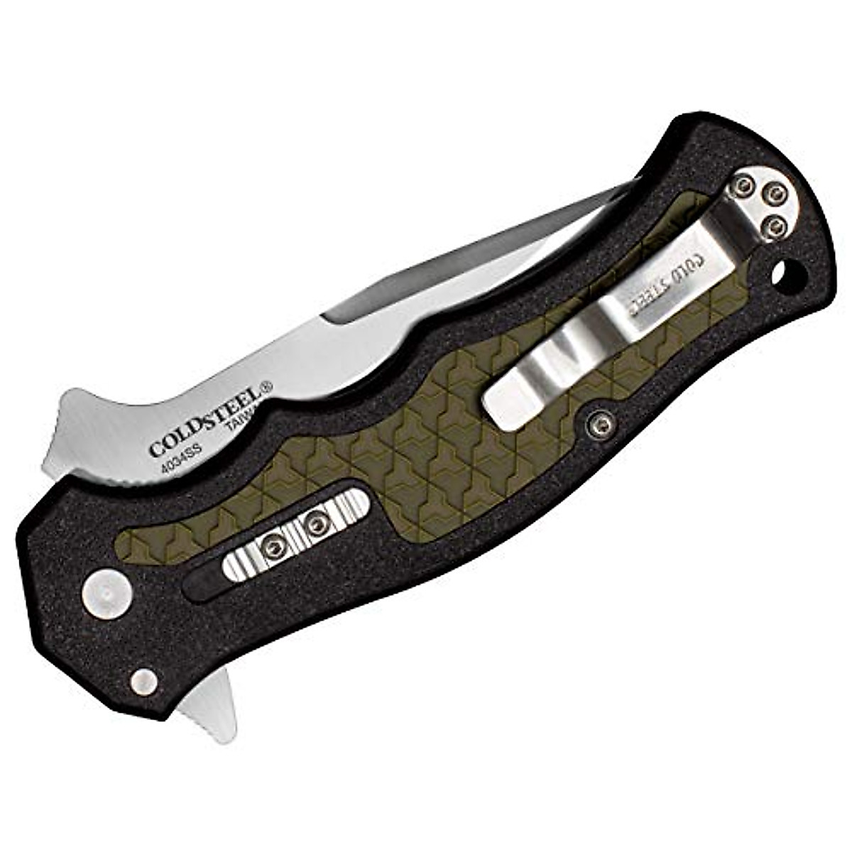 Cold Steel Crawford Model 1 Folding Knife with Pocket Clip, 3 1/2" Blade, Zy-Ex Handle