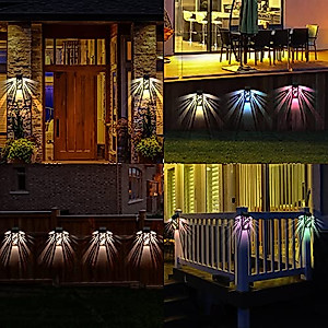 Anordsem Solar Fence Lights, 6 Pack Outdoor Waterproof Solar Wall Lights Solar Deck Lights for Fence, Deck, Step, Patio, Yard, Pathway and Garden