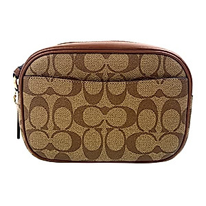 Coach Mini Jamie Camera Bag in Signature Canvas in Khaki/Saddle 2