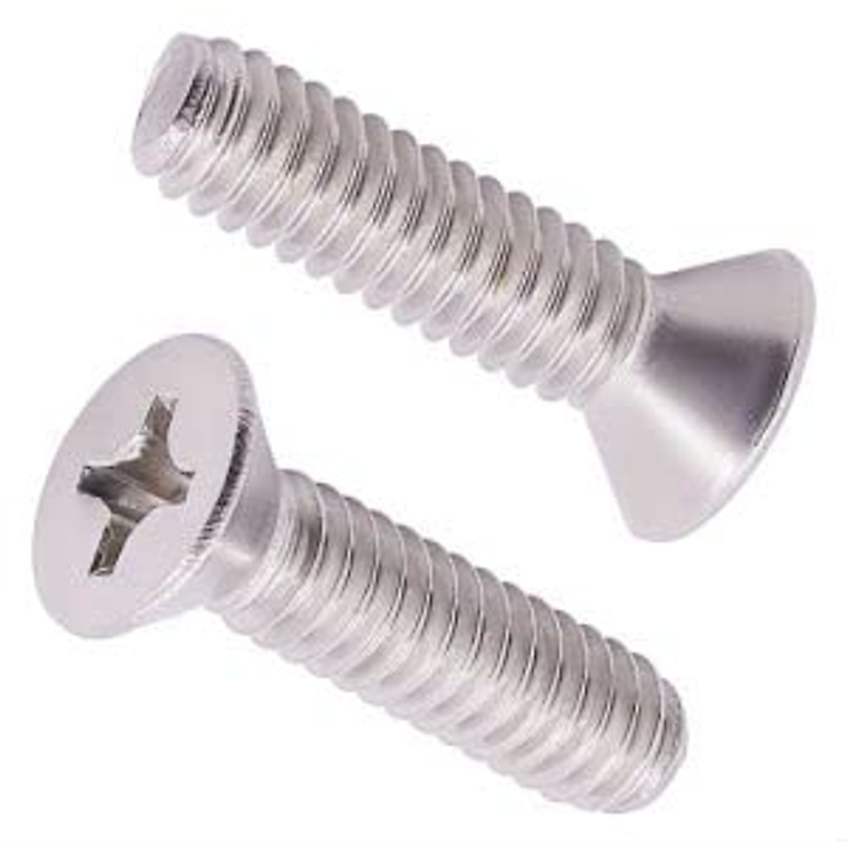 4-40 x 3/8" (100 pcs) Flat Head Machine Screws, 304 Stainless Steel (18-8), Phillips Drive, Cross Recessed 80° countersunk Head Screws, Coarse Thread UNC, ANSI B18.6.3-2