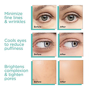 MonétBeauty Ice Globes for Face, Freezer Safe and Highly Effective Facial Globes for Daily Beauty Routines, Face Roller to Tighten Skin, Reduce Puffiness, Enhance Circulation and Complexion (Blue)