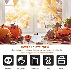Didiseaon 9pcs Halloween Decorations Decorate Pumpkin Foam Props Reward Supplies Flannel Venue Setting Props Thanksgiving Tabletop Decor Thanksgiving Party Decor Fake Pumpkins Prop
