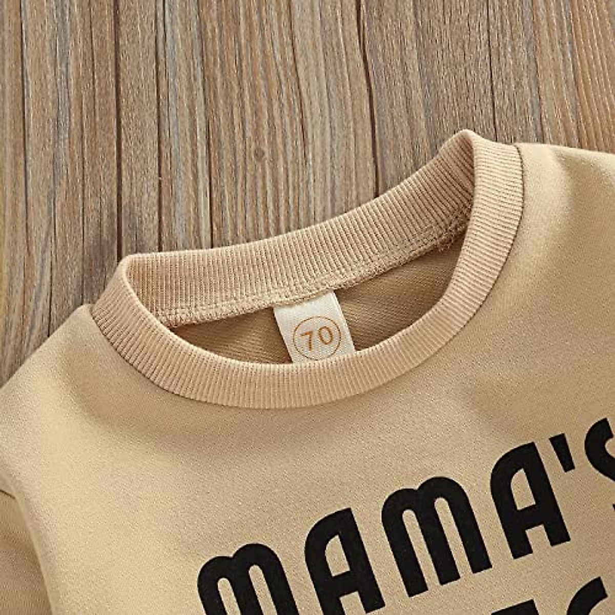 MERSARIPHY Infant Baby Boy Girl Clothes Funny Letter Sweatshirt Tops Long Sleeve Sweater Baby Fall Winter Outfits (6-12 Months, Mama khaki)
