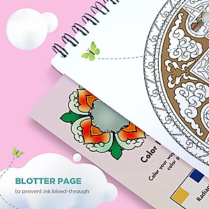 ColorIt Mandalas to Color, Volume VII Coloring Book for Adults 50 Cultural Mandala Patterns and Designs, Spiral Binding, USA Printed, Lay Flat Hardback Book Cover, Ink Blotter