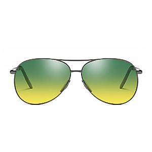 FEISEDY Night Driving Glasses Night Vision Aviator Anti Glare Eyewear for Men Women B2294