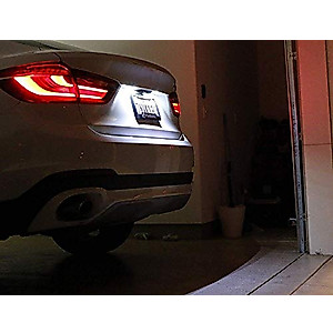 iJDMTOY OEM-Fit 3W Full LED License Plate Light Kit Compatible With BMW 1 2 3 4 5 Series X3 X4 X5 X6, Powered by 24-SMD Xenon White LED & CAN-bus Error Free