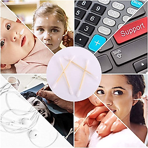 SUNLENO Double-headed Clean Cotton swabs Soft and safe Large Water absorption (500 sticks)