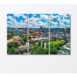 Downtown Knoxville Tennessee USA Canvas Print 3 Panels / 36x24 inches