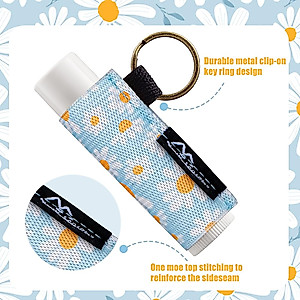 WK IEASON - Lip Balm Holder Keychain Clip On Lipstick Sleeve Chapstick Sleeve Holder Keychain (Leox3)