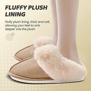 WATMAID Womens Slippers Memory Foam House Slippers Slippers for Women Indoor Christmas Slippers