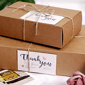 120 Thank You For Your Order Cards (3.5 x 2 Inches), Modern Simple Design Customer Appreciation Note for Small Business Owner, Online, Retail Store, Handmade Goods, Package Inserts (Pattern2)