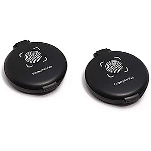 Fingerprint Ink Pad (Pack of 2) - Thumbprint Ink Pad for Notary Supplies Identification Security ID Fingerprint Cards Law Enforcement Fingerprint kit Black Ink pad Stamp pad huella dactilar