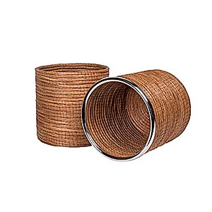 JOSE ARTESANO Pine Needle (Ocoxal) Waste Basket, 9.8 in x 9.8 in, Cylindrical, Wicker Trash Can, Natural, 100% Sustainable, Organic and Vegan