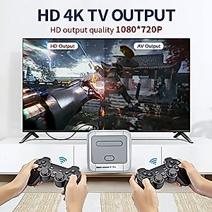 Kinhank Super Console X Pro,128G Retro Video Game Consoles with 95,000+ Games,Emulators Console Andriod TV 7.1& Game Systems for 4K TV HD/AV Output, 2 Wireless Controllers,Gift for Men