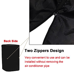 WOMACO Waterproof Portable Air Conditioner Cover Indoor AC Units Covers Dust-Proof Tall Mobile Air Condtioning Storage Bag Small Portal A/C Cover (Black, 18" L x 15.7" W x 30" H)