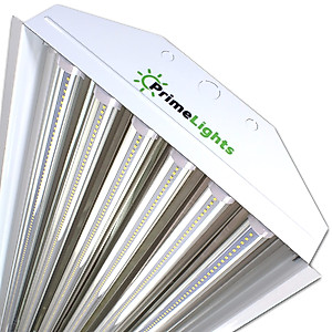 PrimeLights 6 Bulb/Lamp T8 LED High Bay Warehouse, Shop, Commercial Light Fixture