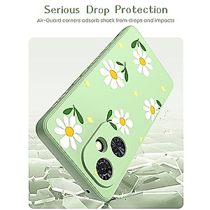 Yucenx for Oneplus Nord n30 5G Case, Girls Women Florals Liquid Silicone Phone Case, Shockproof Anti-Scratch Soft Protection Case with Screen Protectors for OnePlus Nord N30 5G (Grass Green)
