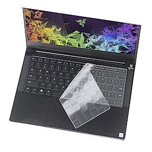 Clear TPU Keyboard Cover Skin Compatible with 2020 13.3 inch Razer Blade Stealth 13 Gaming Laptop, 2022 2021 2020 14" Razer Blade 14 Laptop, 2020 13.4" Razer Book 13 Laptop