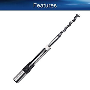 Square Hole Drill Bit, 1/2" Bearing Steel Hollow Chisel Mortise Power Tool for Woodworking 2Pcs, (Bettomshin)