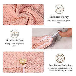 Domxies Microfiber Hair Towel Wrap, Hair Drying Towel, Ultra Absorbent Fast Drying Hair Towel Wraps for Wet Hair, Long, Curly, Thick, Frizzy Hair (Mint Green)